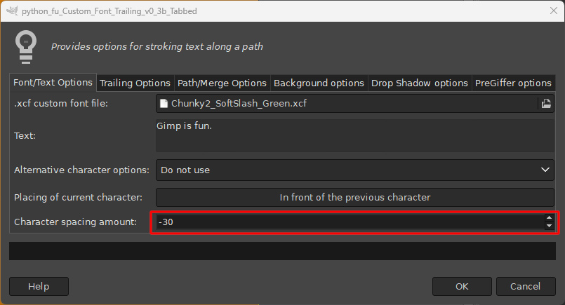 Custom Font PreGiffer v0.1 for Gimp 2.10 • GIMP Chat