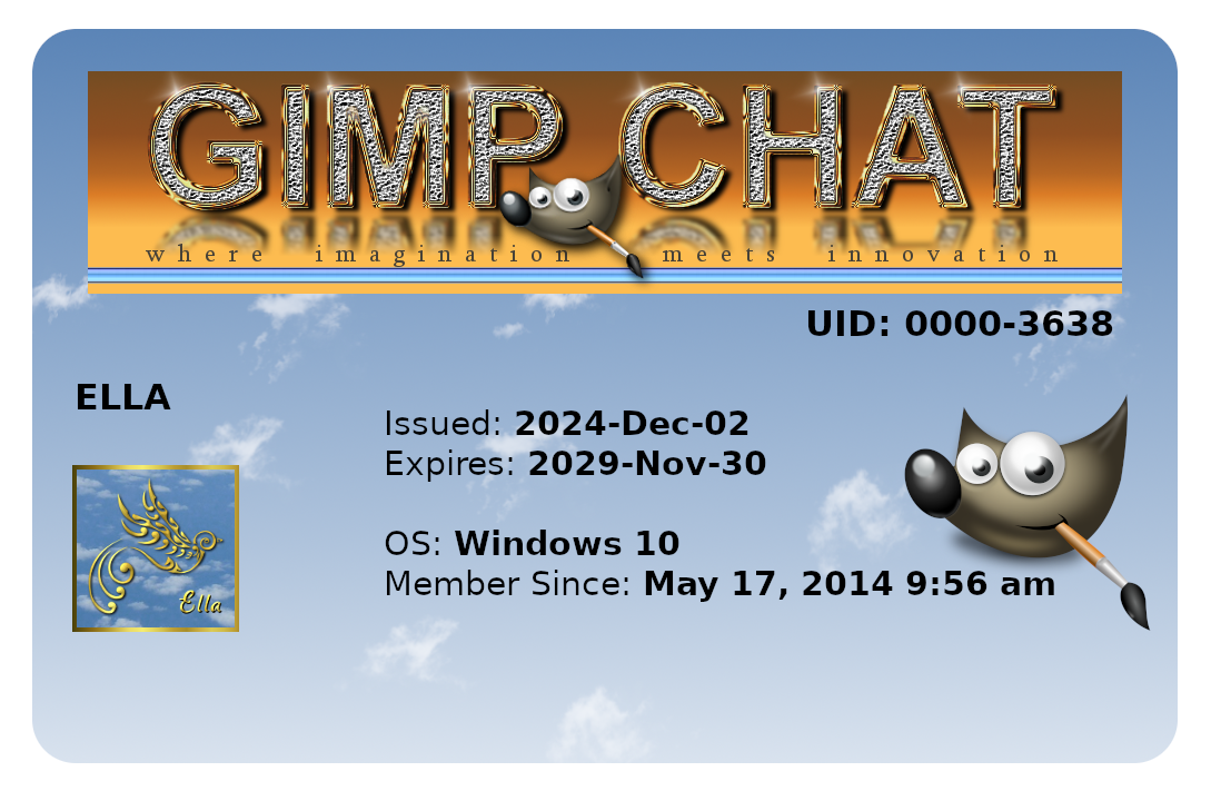 Fun membership card • GIMP Chat