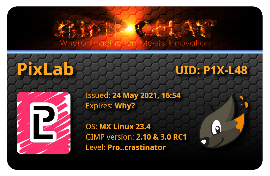 Fun membership card • GIMP Chat