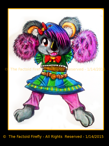 [Traditional Art]Koala Cheerleader! • GIMP Chat