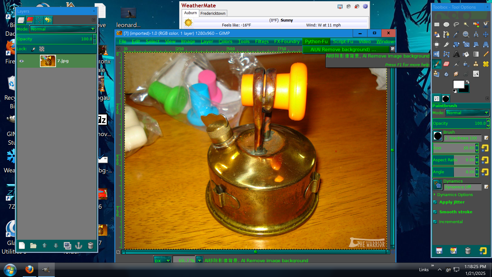 AI Remove image background(use rembg) for Gimp 3.0 RC1 • GIMP Chat