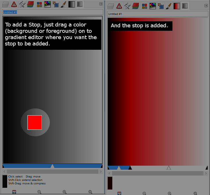 How to quickly add a Stop or change a Stop's color in Gradient Editor ...