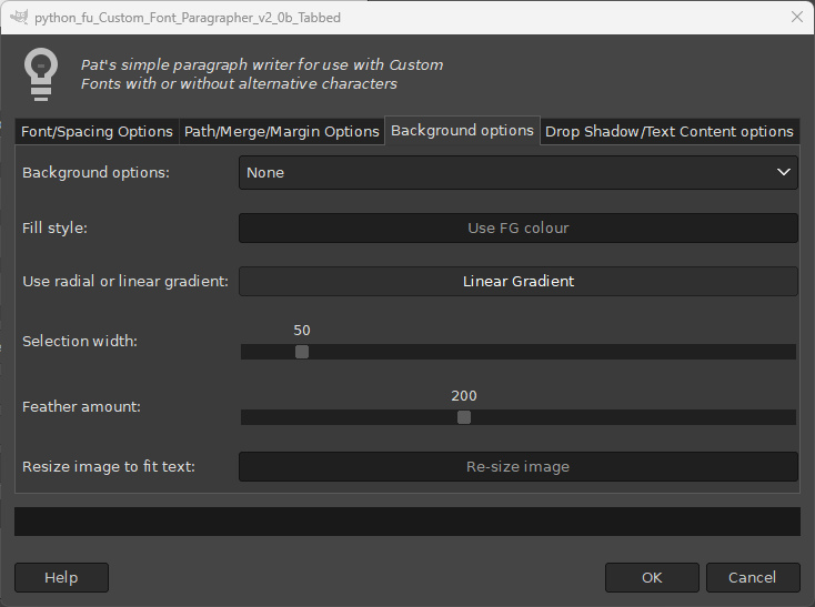 Custom Font Paragrapher v 2.0b Tabbed for Gimp 2.10 • GIMP Chat